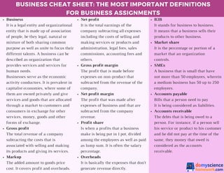 Business Cheat Sheet | PDF