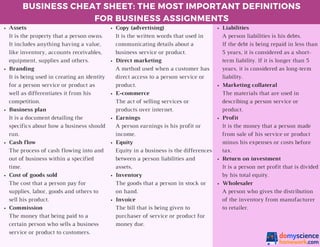 Business Cheat Sheet | PDF