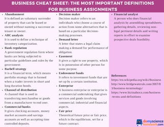 Business Cheat Sheet | PDF