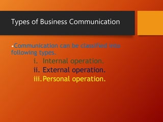 Types of Business communication | PPTX