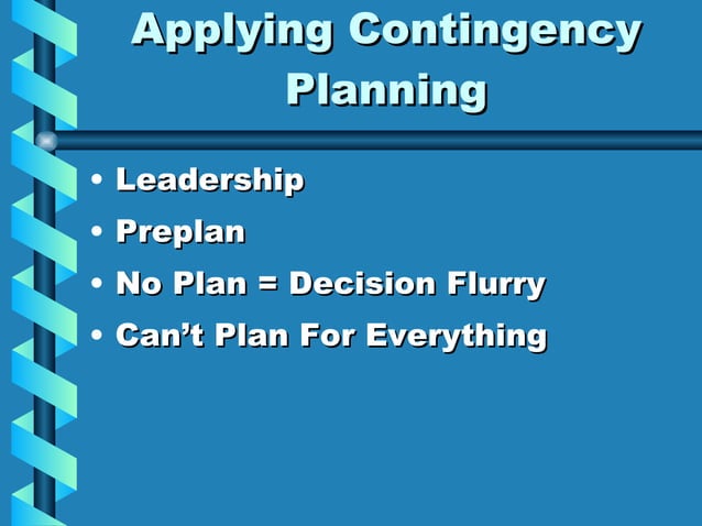 Business Contingency Planning | PPT | Business | Business and Finance