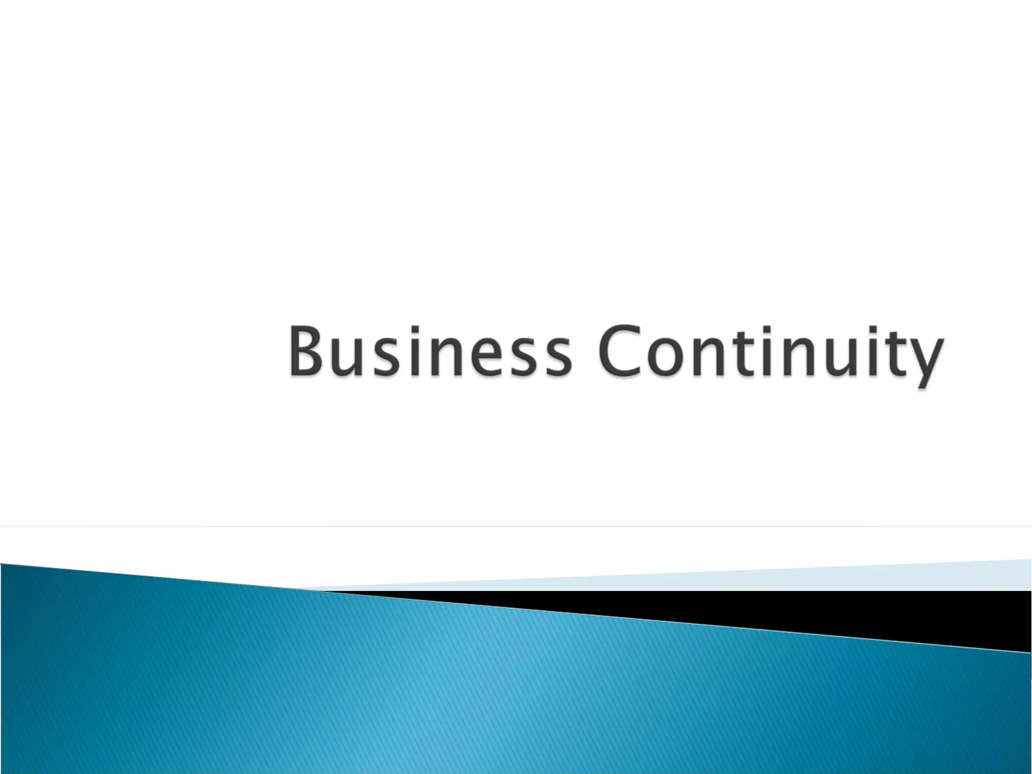 Business Continuity | PPT