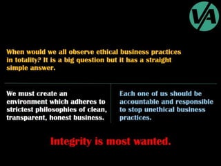 Ethical & Unethical Business Practices | PPTX