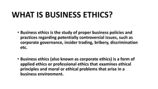 BUSINESS-ETHICS pptx for senior high school | PPTX