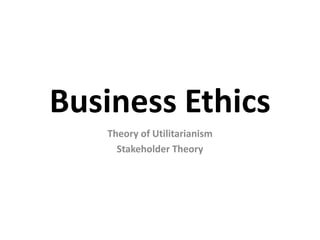 Business Ethics Theories Teachback Presentation | PPTX