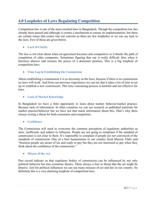 Laws Regulating Competition - In the Perspective of Bangladesh | PDF
