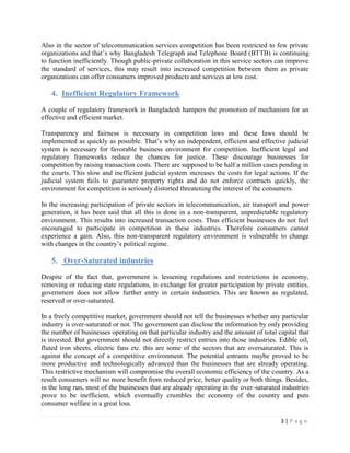 Laws Regulating Competition - In the Perspective of Bangladesh | PDF
