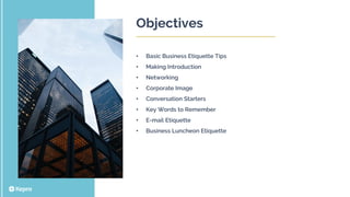 Basics of Business Etiquette for professionals | PDF