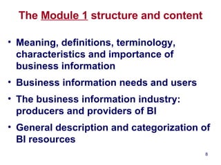 Business Information module1 | PPT