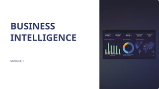 Introduction to Business Intelligence definition and types | PPTX