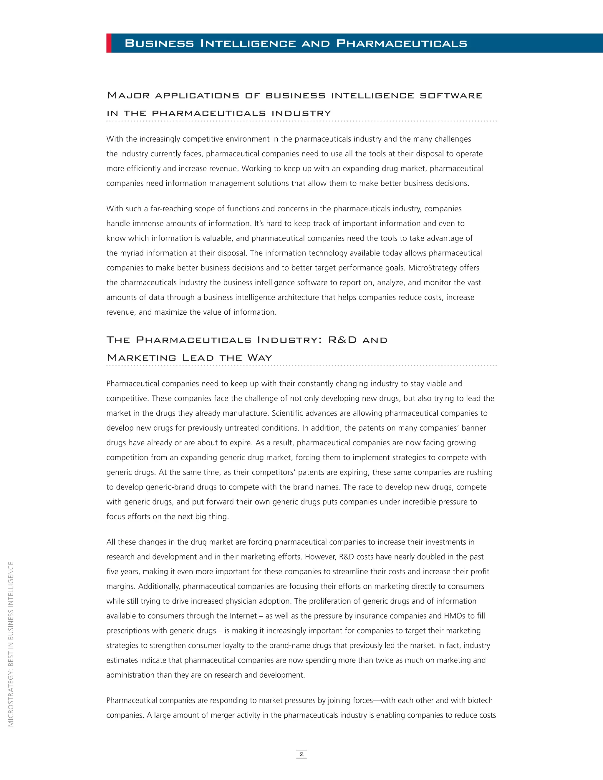 Application of BI in pharmaceutical industry | PDF