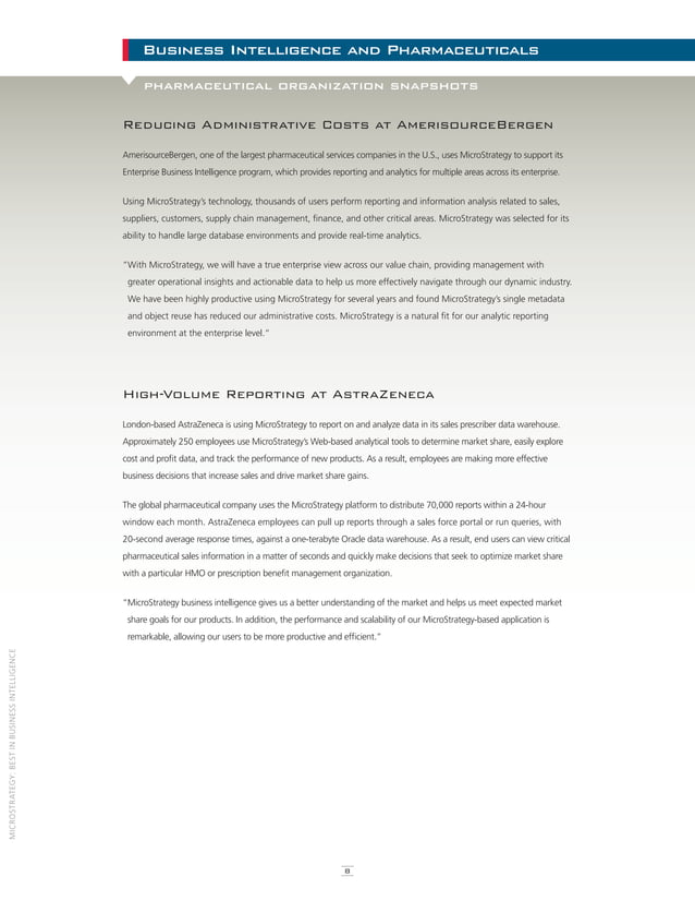 Application of BI in pharmaceutical industry | PDF