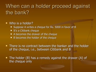Business Law - Bankers and Cheques | PPT