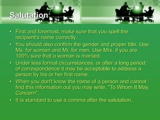 Business Letters | PPT