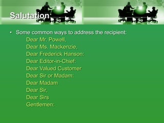 Business Letters | PPT