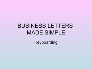 Business Letters Power Point Presentation | PPT