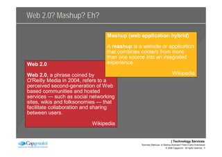 Business mashups, or mashup business | PPT