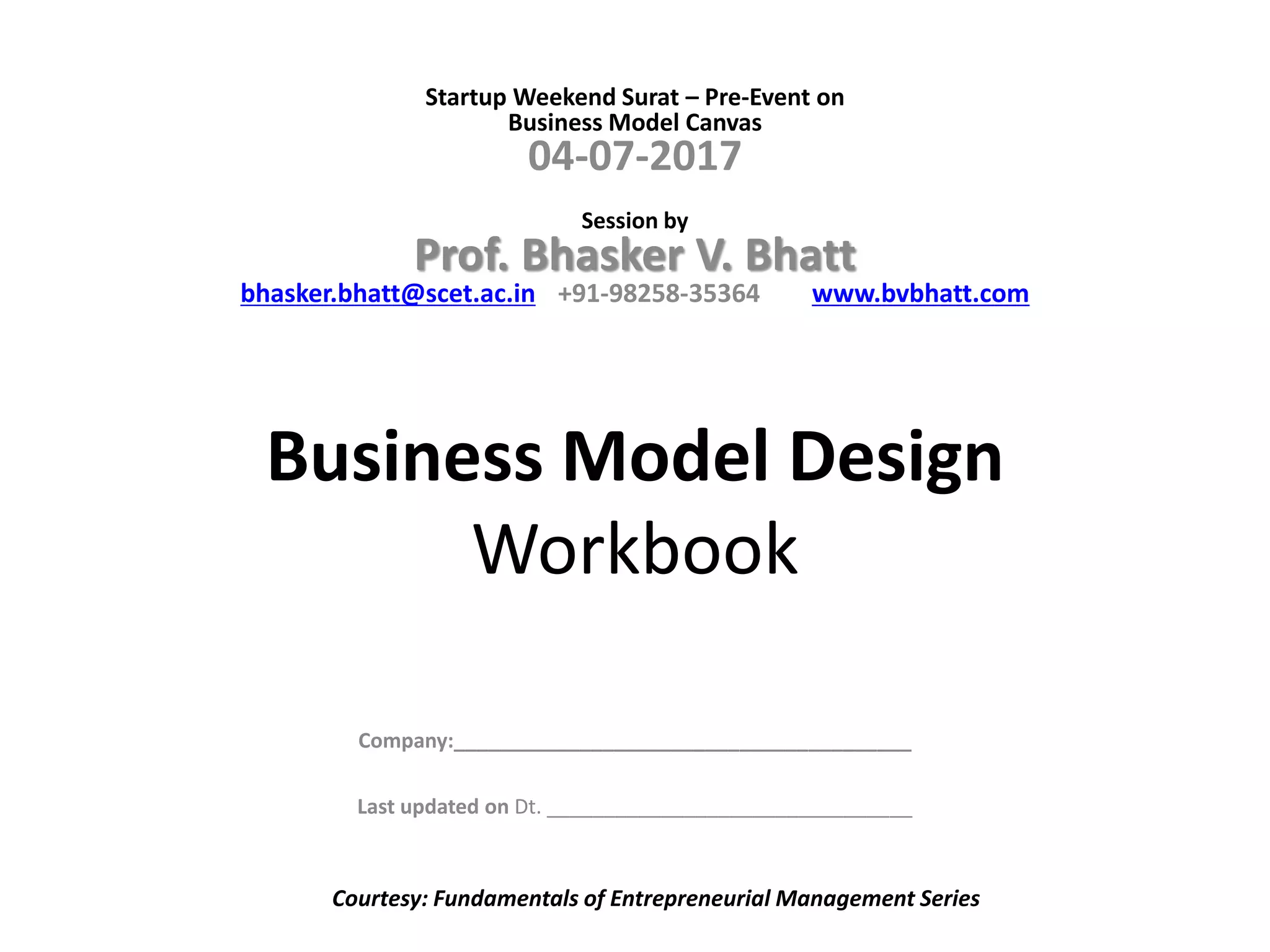 Business model-process-workbook template | PPT