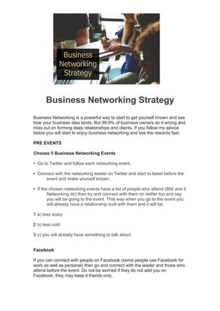 Business networking strategy | PDF