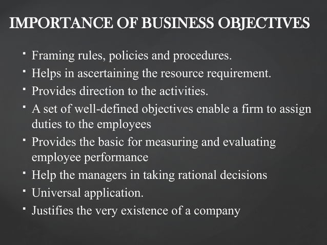 BUSINESS-OBJECTIVES detail description in shape of PPT | PPTX