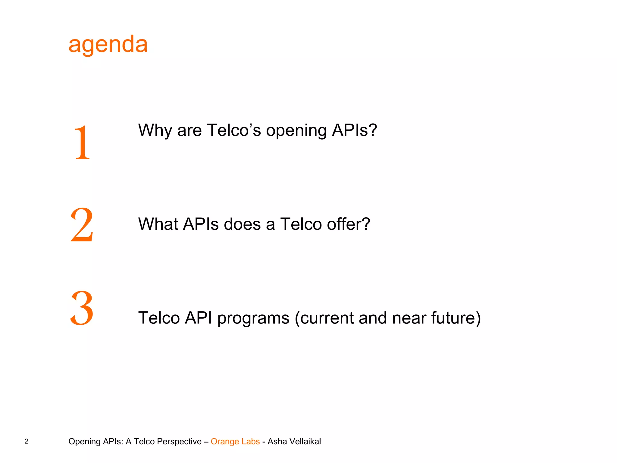 Open APIs: A Telco's Perspective | PPT