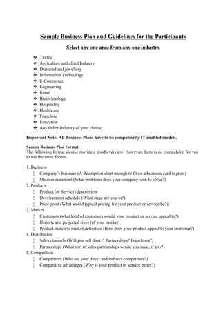 Business plan-competition | PDF