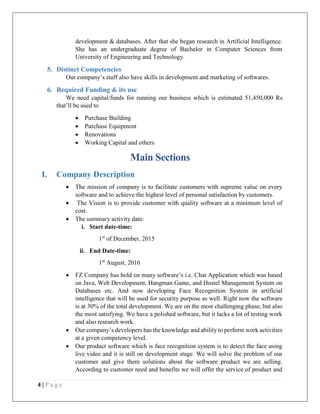 Business plan of a software house | PDF