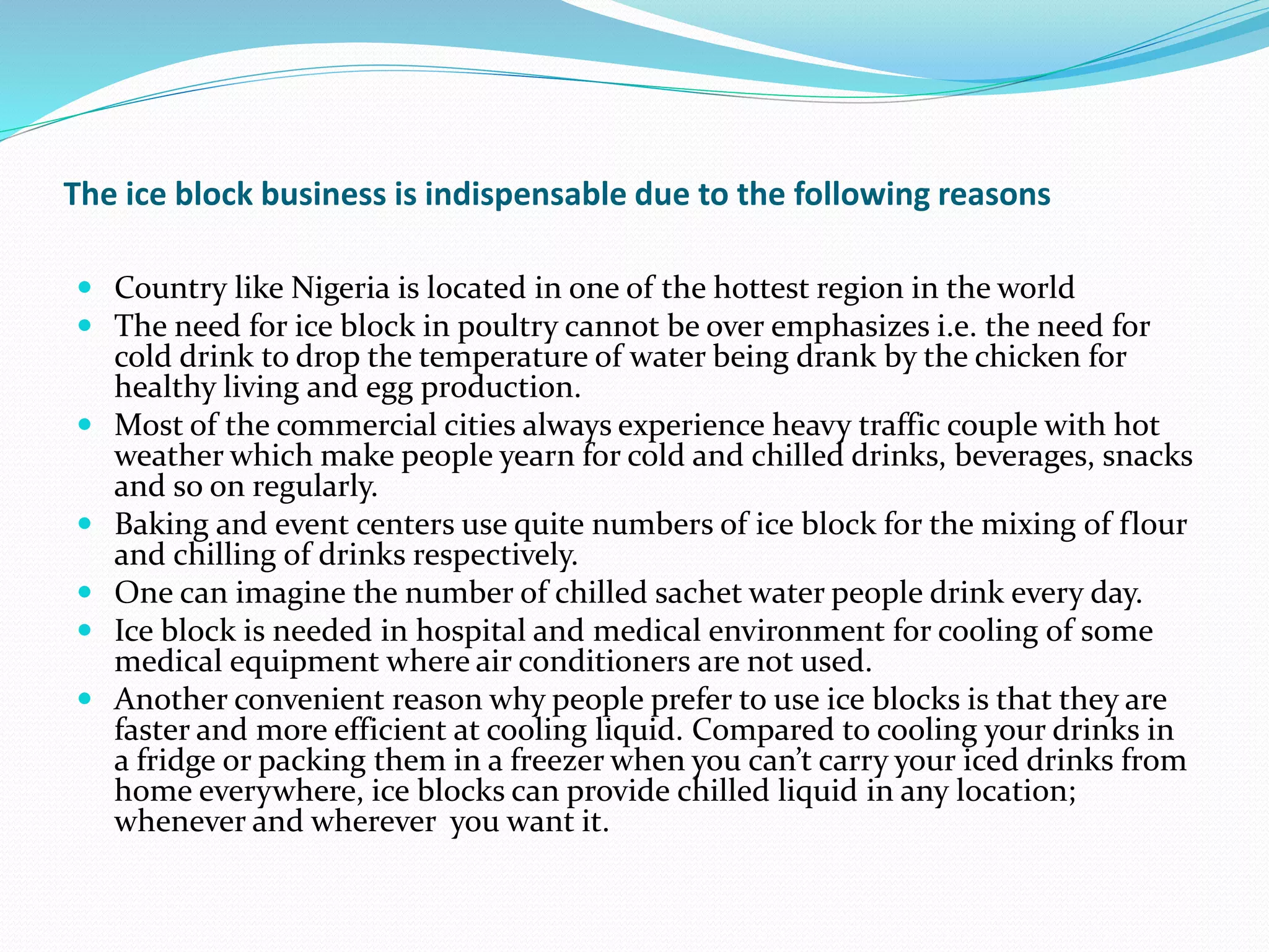 Business plan-on-ice-block-making-business-in-nigeria | PPTX