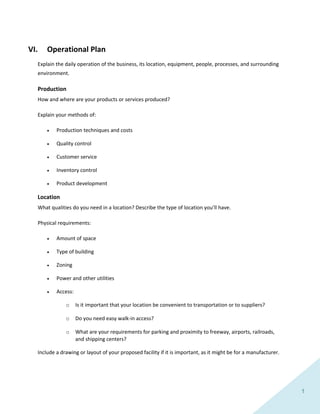 Business plan-template | PDF