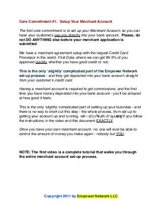 empower network core checklis | PDF