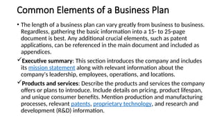 Short but Descriptive Grade 10 Business Plan | PPTX