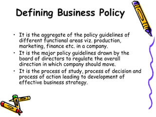 Business policy | PPT