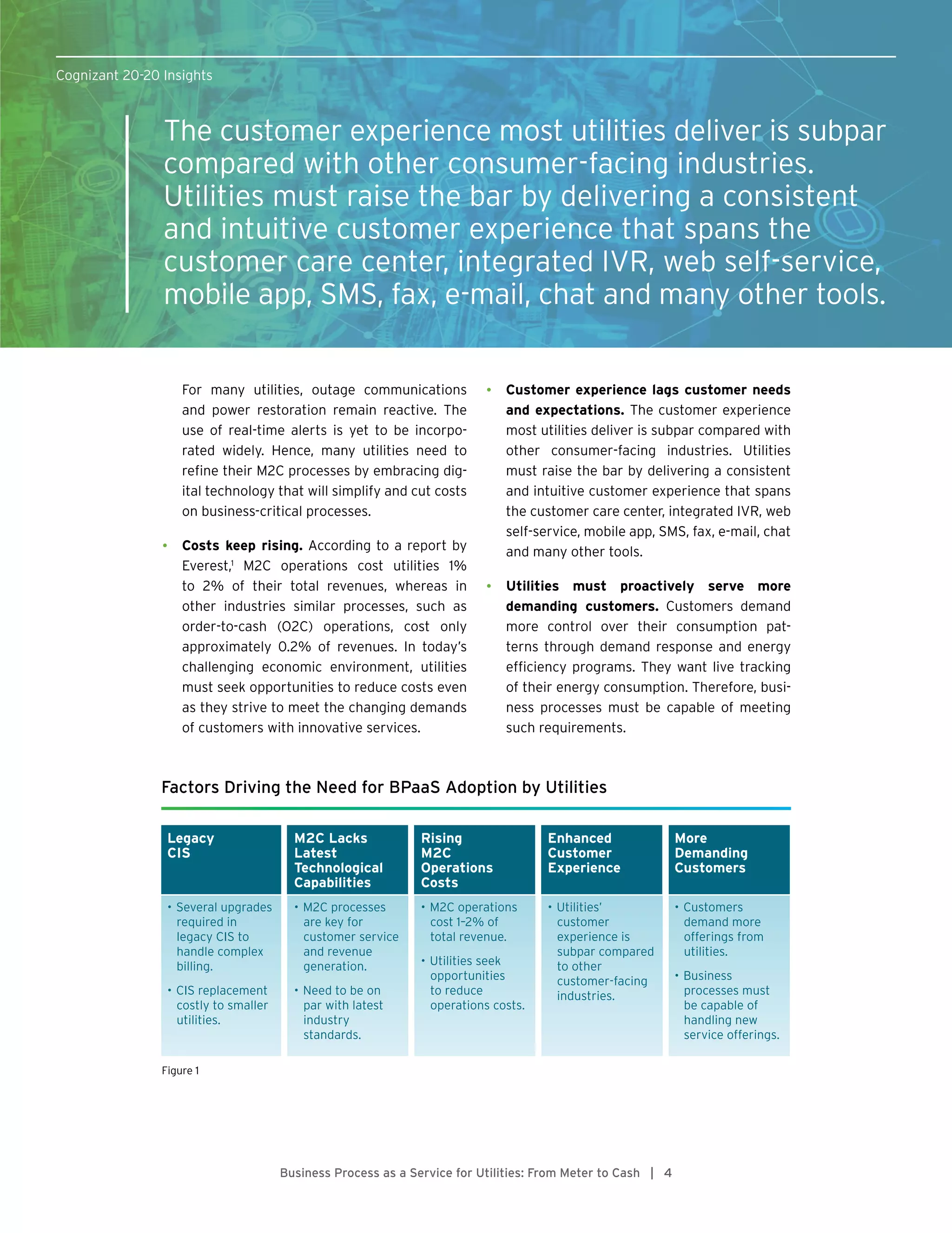 Business Process as a Service for Utilities: From Meter to Cash | PDF