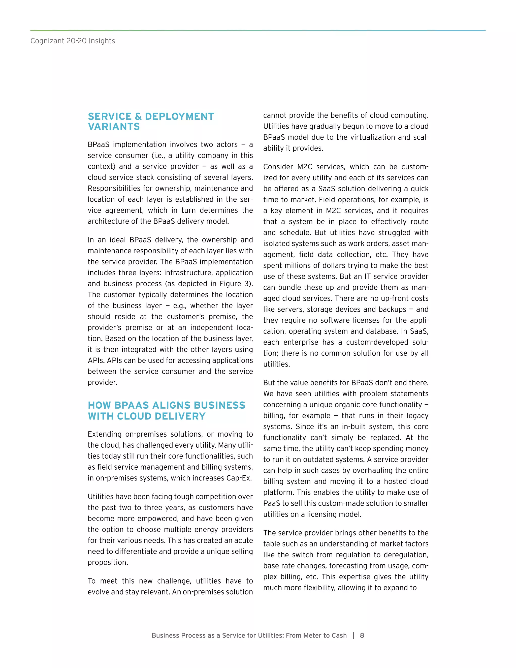 Business Process as a Service for Utilities: From Meter to Cash | PDF