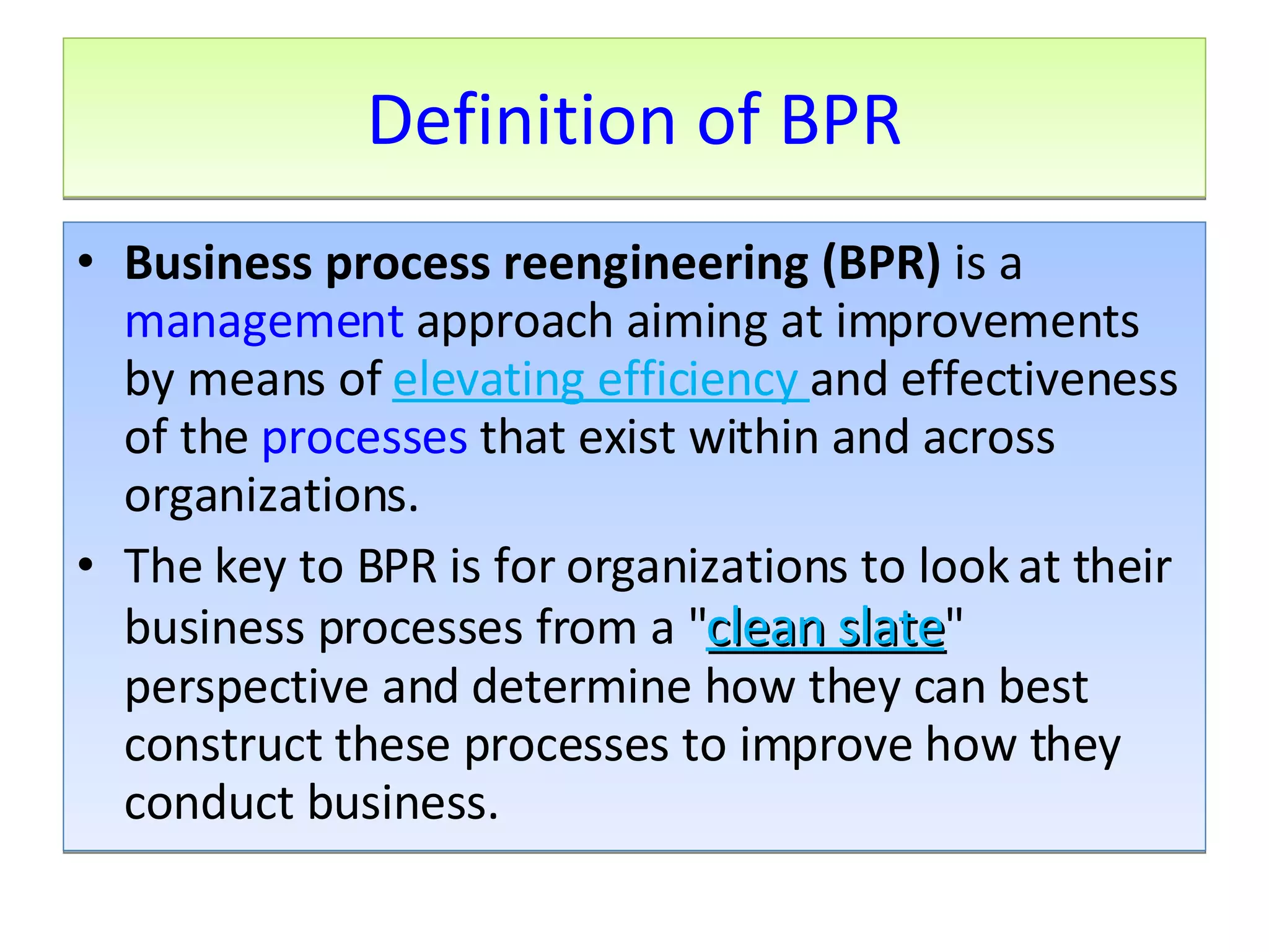 Business Process Reengineering | PPT
