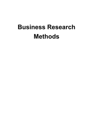 Business Research Methods | PDF