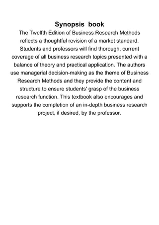 Business Research Methods | PDF