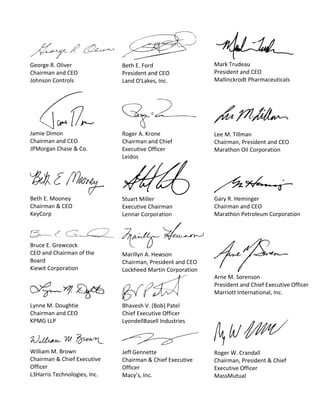 Statement on the Purpose of a Corporation. Business Roundtable | PDF