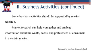 Comprehensive Overview of Business Activities and Their Impact on ...