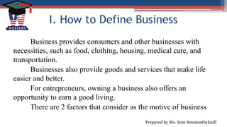 Comprehensive Overview of Business Activities and Their Impact on ...