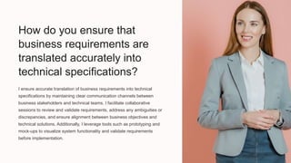 Business Systems Analyst Interview Questions and Answers | PPTX