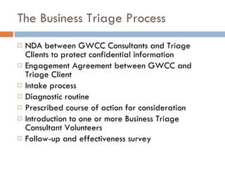 Business Triage Program And Process Overview 032610 | PPT