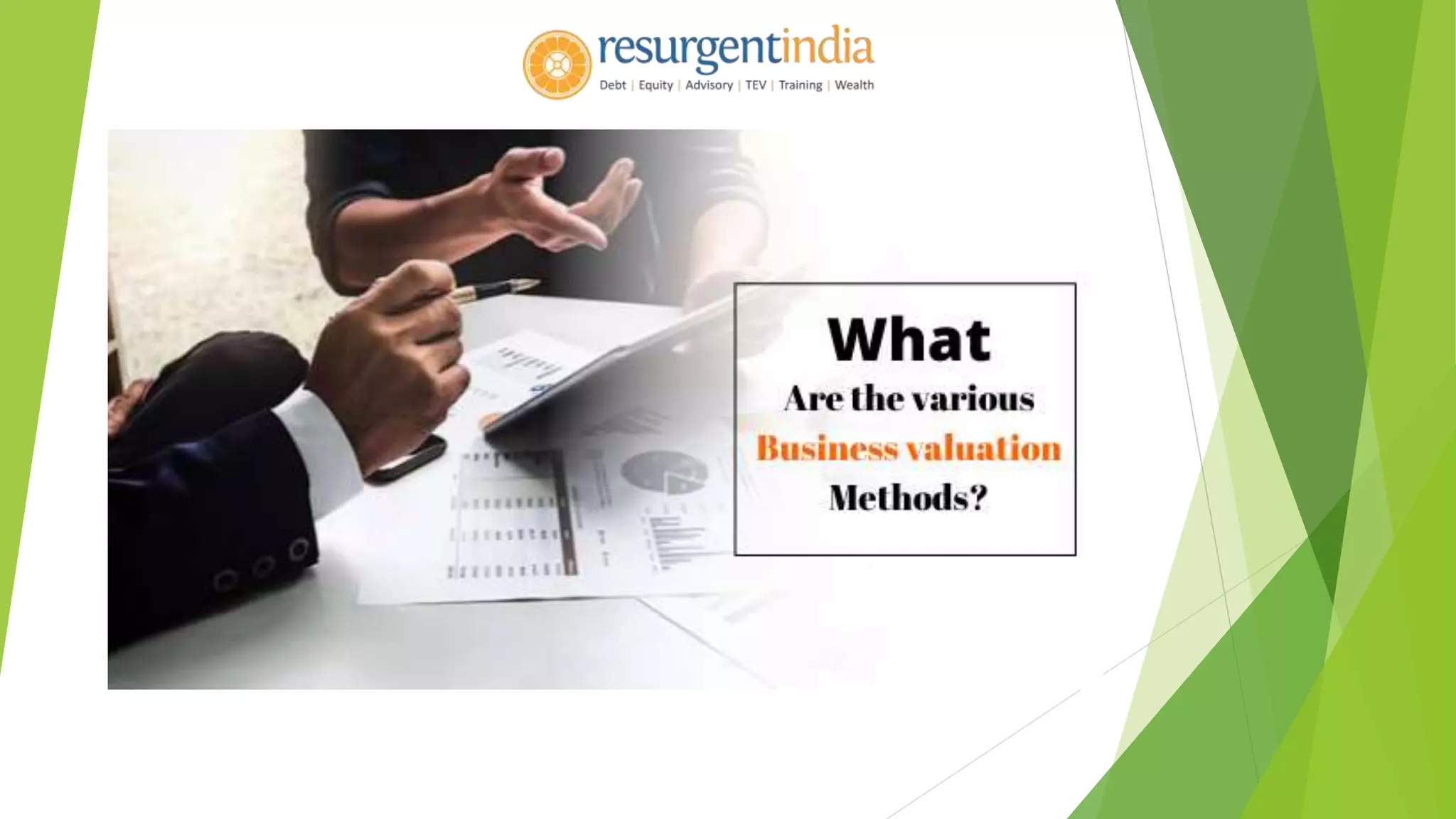 Various Methods of Business valuation | PPT