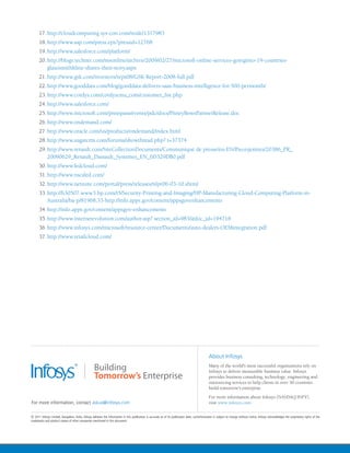 Infosys – Cloud Business Value Architecture | PDF