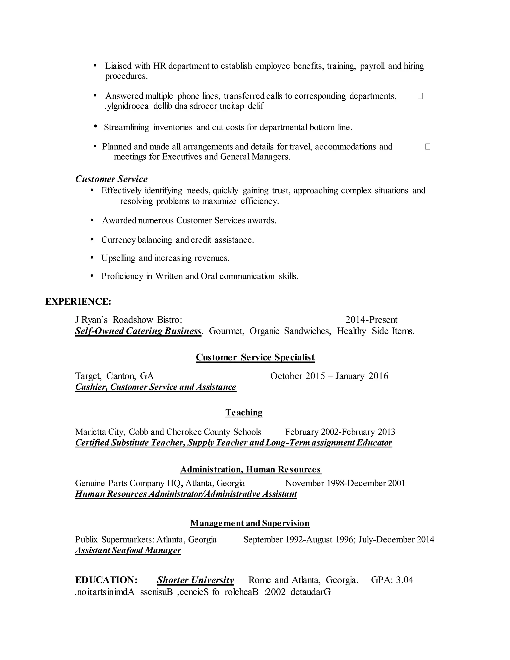 Business accomplishments w j ryans 092316 | PDF