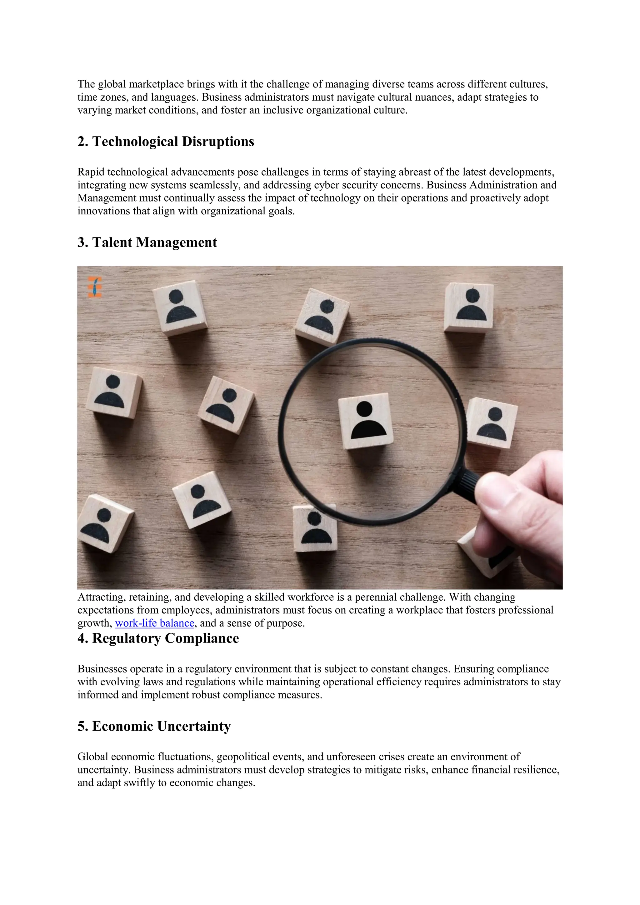 Business Administration and Management: Navigating Challenges and Embracing Opportunities. | PDF