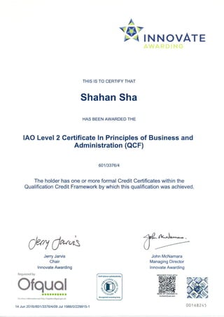 Business & Administration Level 2 | PDF