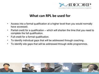 RPL Learnership Presentation | PPT