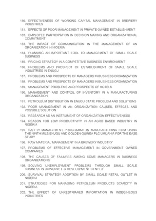 BUSINESS ADMINISTRATION PROJECT TOPICS AND MATERIALS-71.docx | Human ...