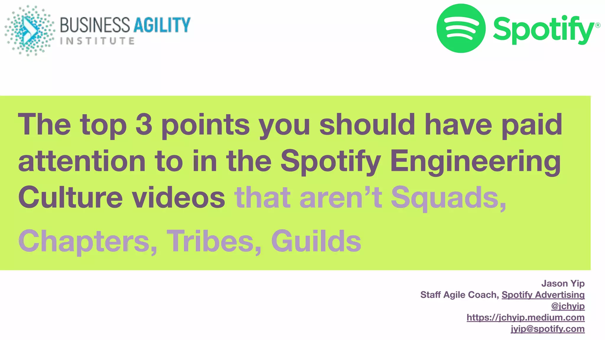 [Business Agility Conference 2022] The top 3 points you should have ...